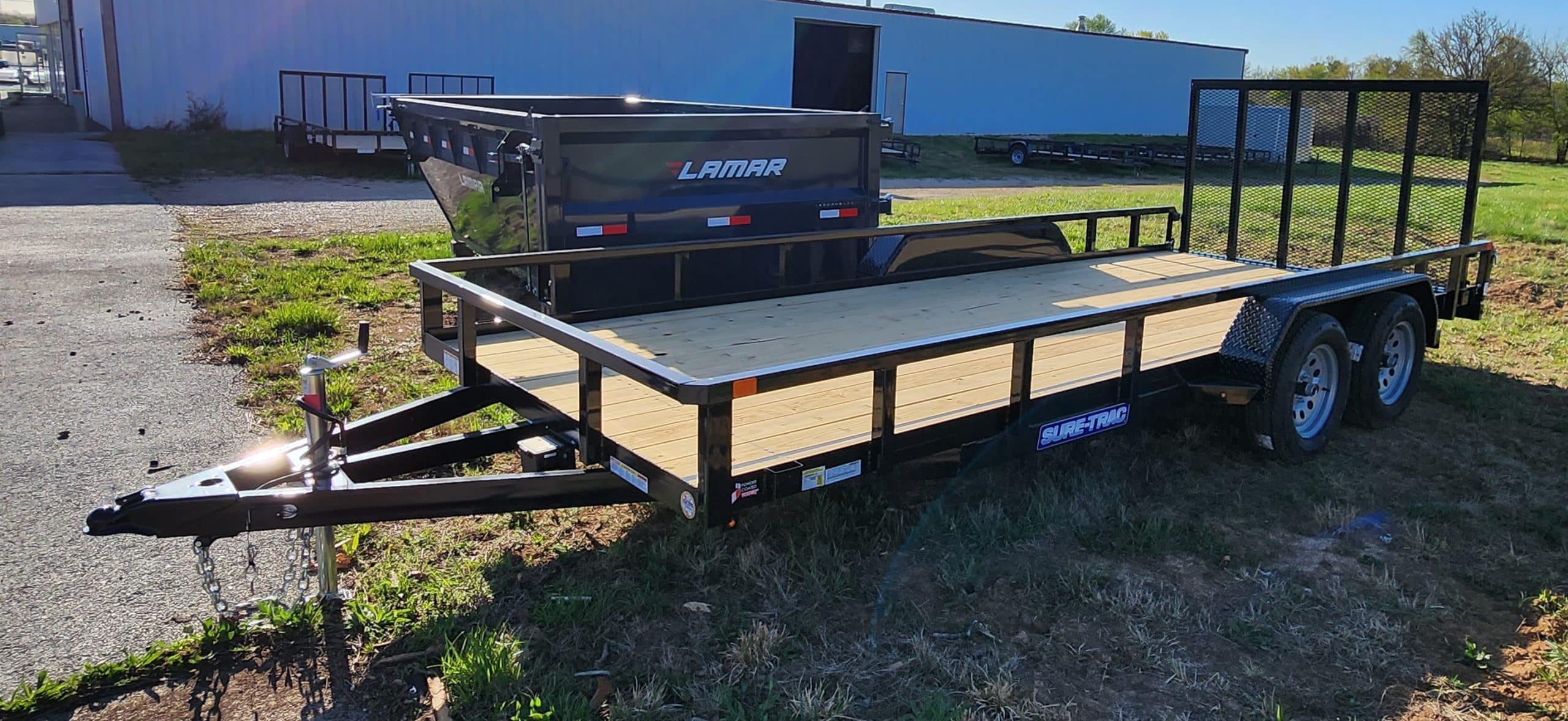 2023 SURE-TRAC 82″ X 18′ TUBE TOP UTILITY 4′ SPRING ASSIST GATE 7K GVW ...